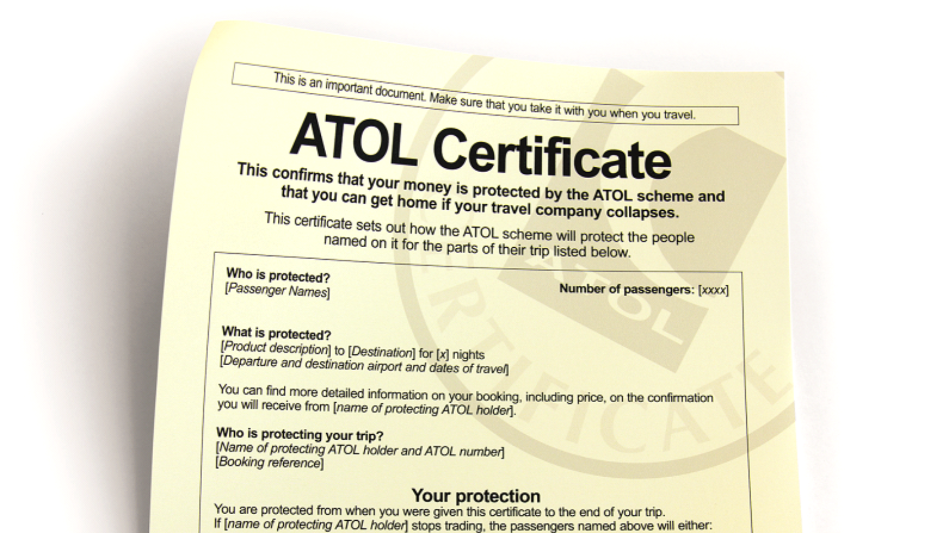 ATOL Certificates - ATOL